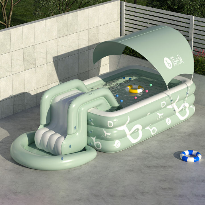 Swimming Pool For Kids Inflatable 3 Layer Foldable Home Version Anti ...