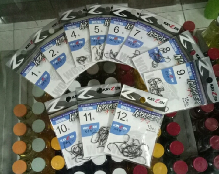 KAIL PANCING KAIZEN WORMER ORIGINAL LENGKAP SEMUA UKURAN COCOK UNTUK ...