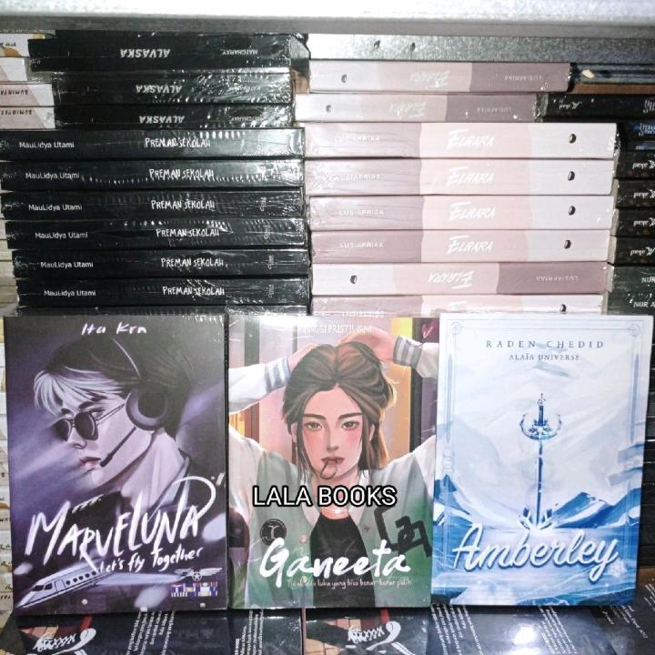 PAKET 3 buku NOVEL ( marveluna , ganeeta , amberley ) Soft Cover ...