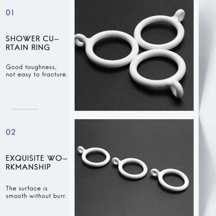 (JREX) 20X White 25Mm Inner Plastic Curtain Rings | Lazada.co.th