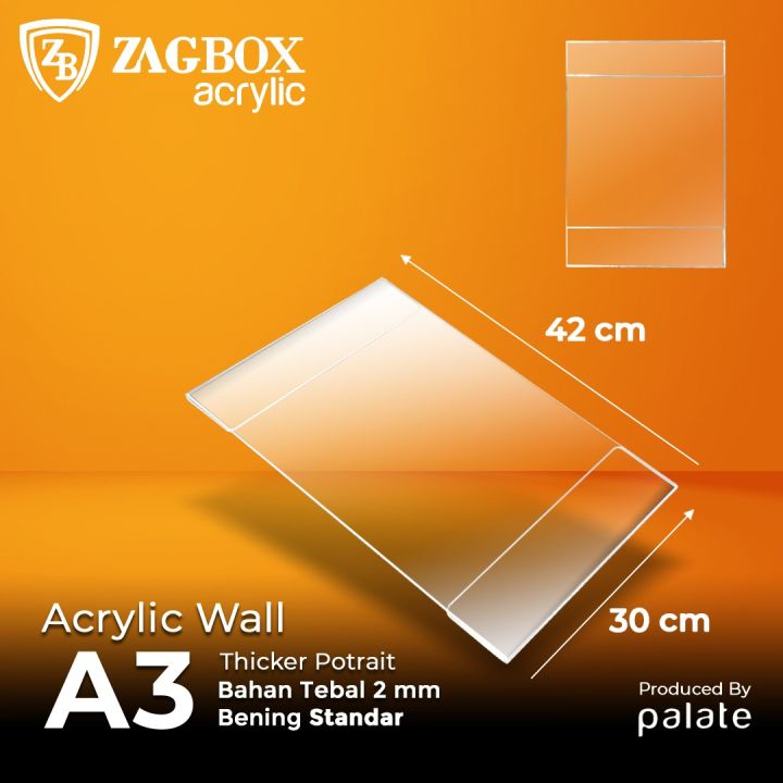 Acrylic Wall - Akrilik Thicker A3 Portrait - Akrilik Dinding Brosur ...