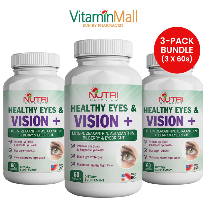 Nutri Botanics Healthy Eye & Vision - Lutein Eye Supplement with ...