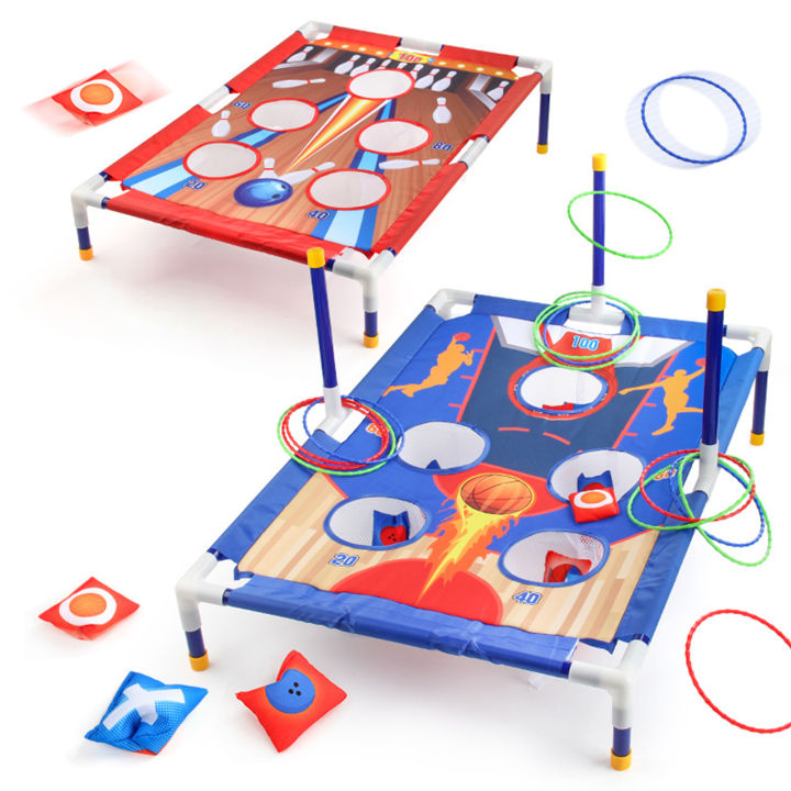 Sandbag Throwing Hoop Game Set Bean Bag Toss Outdoor Game Fun Outdoor ...