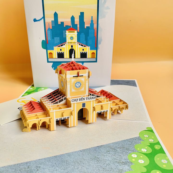 Thiệp nổi 3D Popup quà tặng lưu niệm hình ảnh chủ đề Việt Nam chất liệu ...
