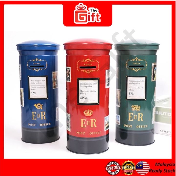 The Gift Coin bank metal tabung duit tabung syling tabung besi coin box ...