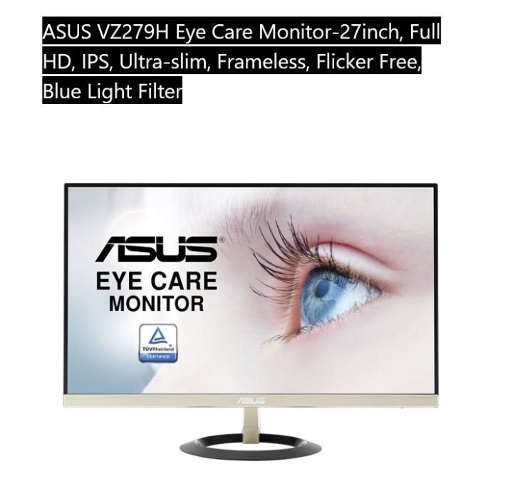 Monitor ASUS VZ279HE 27 inch, Full HD, IPS, Ultra-slim, Frameless ...