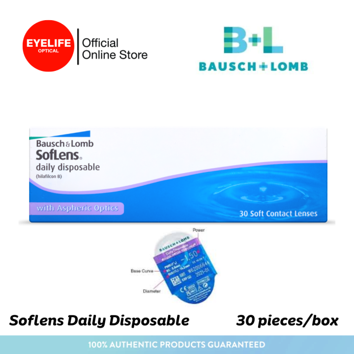 B&L Soflens Daily Disposable 30pcs Contact Lenses / Bausch & Lomb | Lazada