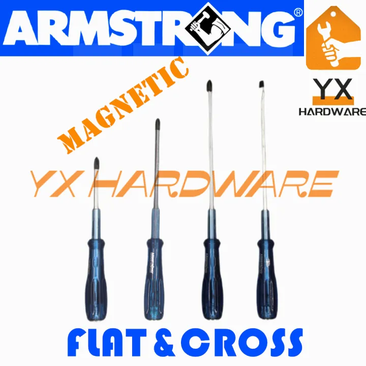 ARMSTRONG Flat / Phillips SCREWDRIVER FLAT&CROSS (MAGNETIC) 4" 6" 8 ...
