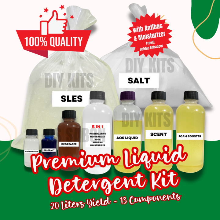 [PREMIUM] Liquid Detergent Kit 20 Liters Yield with FREE BUBBLE ...