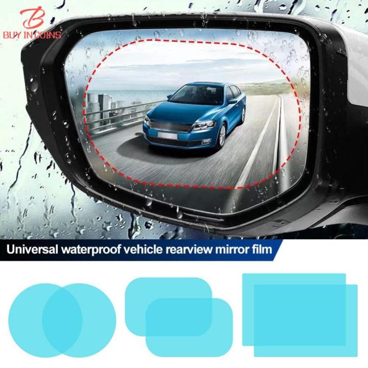 BC 2Pcs Car Side Mirror Protective Sticker Film Rain-proof Anti Fog ...