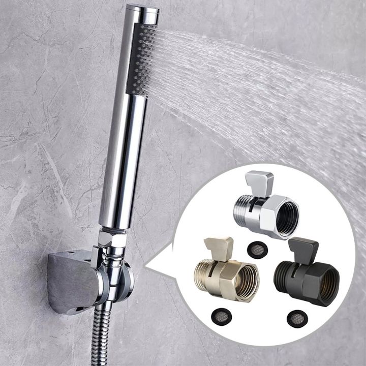 【COOLCOOK】 Solid Brass Shower Shut Off Valve with Chrome or Black Lever ...