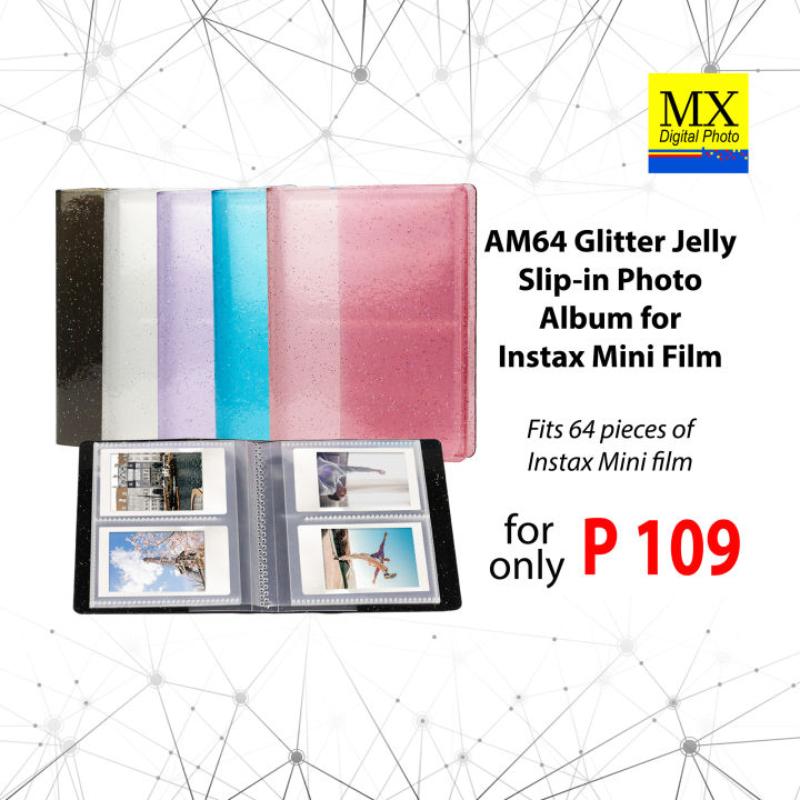 AM64 Glitter Jelly Slip-in Photo Album for Fujifilm Instax Mini Film ...