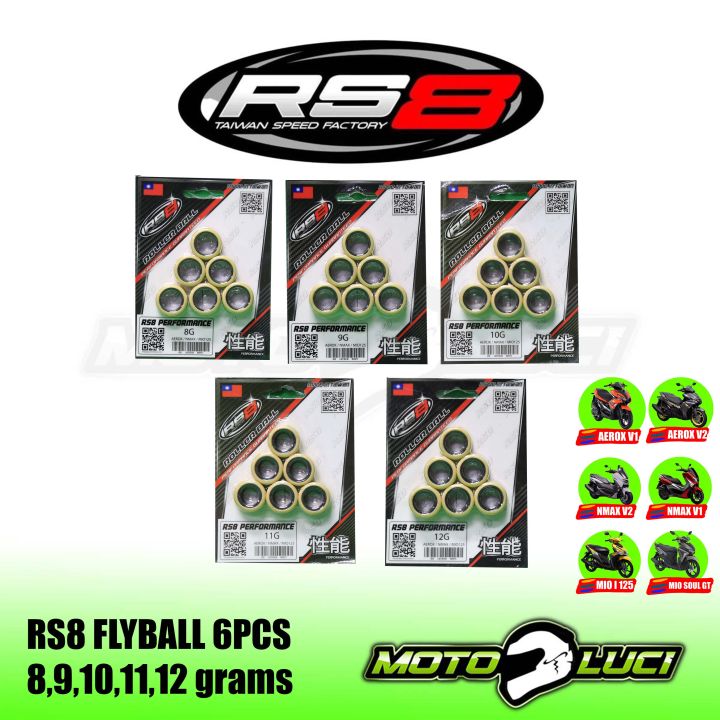 RS8 FLYBALL (NMAX / AEROX/ MIO I 125) 8/9/10/11/12GRAMS | Lazada PH