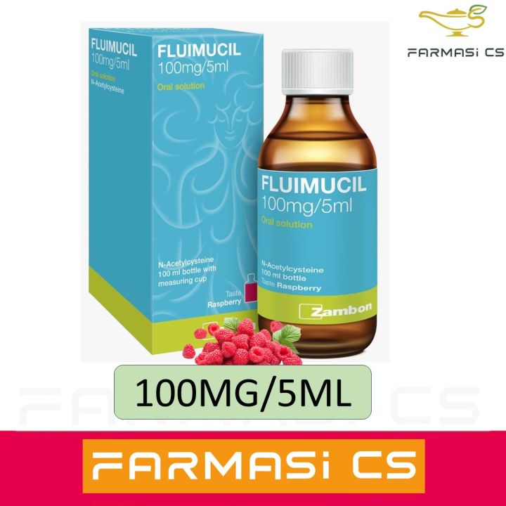 Fluimucil 100mg/5ml Oral Solution 100ml EXP:10/2027 [ FARMASI CS ] | Lazada