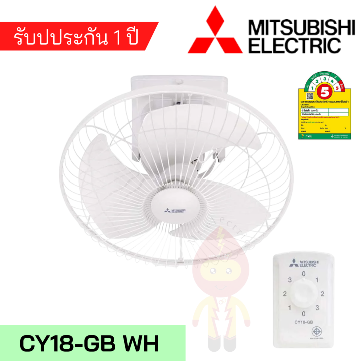Mitsubishi พัดลม มิตซูบิชิ พัดลมโครจร ขนาด 18 นิ้ว รุ่น CY18-GB WH สีขาว รุ่นล่าสุด | Lazada.co.th
