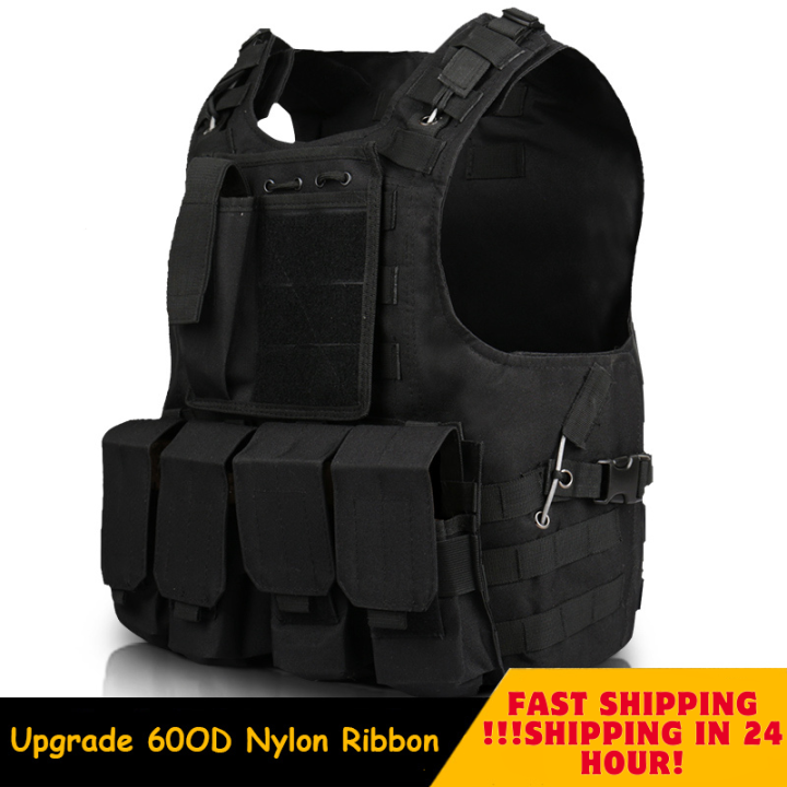 Military Tactical Vest Adjustable Army Assault Tactical Harness CS ...
