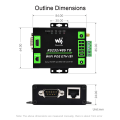 RS232/485 to WiFi and Ethernet, Black MQTT Gateway Ethernet to WiFi Industrial Grade Serial ...