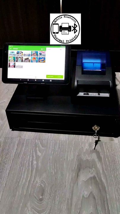 Combo Set A Mobile Bluetooth Thermal Printer with Free Basic POS System and Cash Drawer | Lazada PH