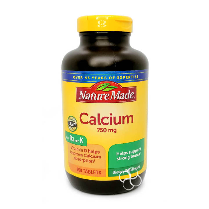 Nature Made Calcium 750mg with Vitamin D3 and K 300 Tablets | Lazada PH
