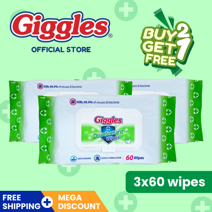 Giggles Disinfectant Wipes 60s (Buy 2, Take 1) | Lazada PH