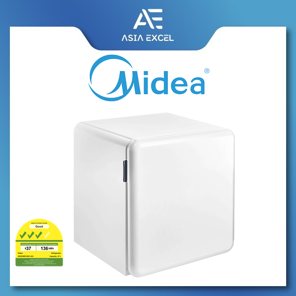 MIDEA MDRD88FGD01-SG 47L WHITE MINI BAR FRIDGE | Lazada Singapore