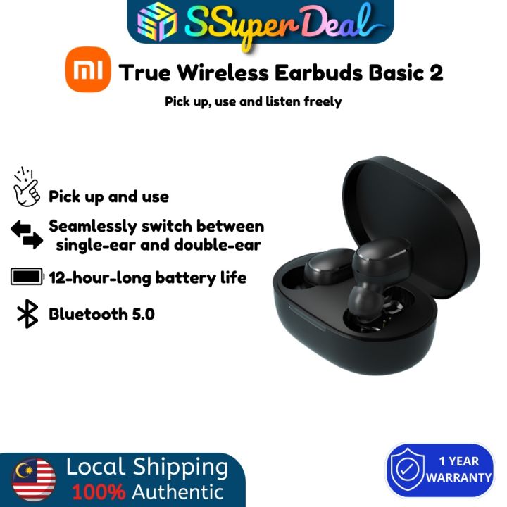 Mi True Wireless Earbuds Basic 2 (Pick up and connect Put in and use ...