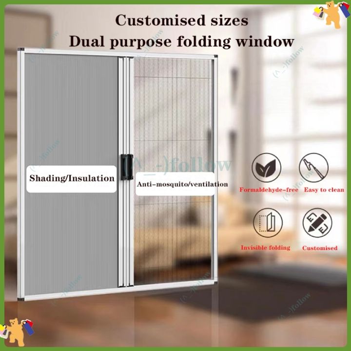 【uhe55qia】Customized folding sliding invisible windows anti-mosquito ...