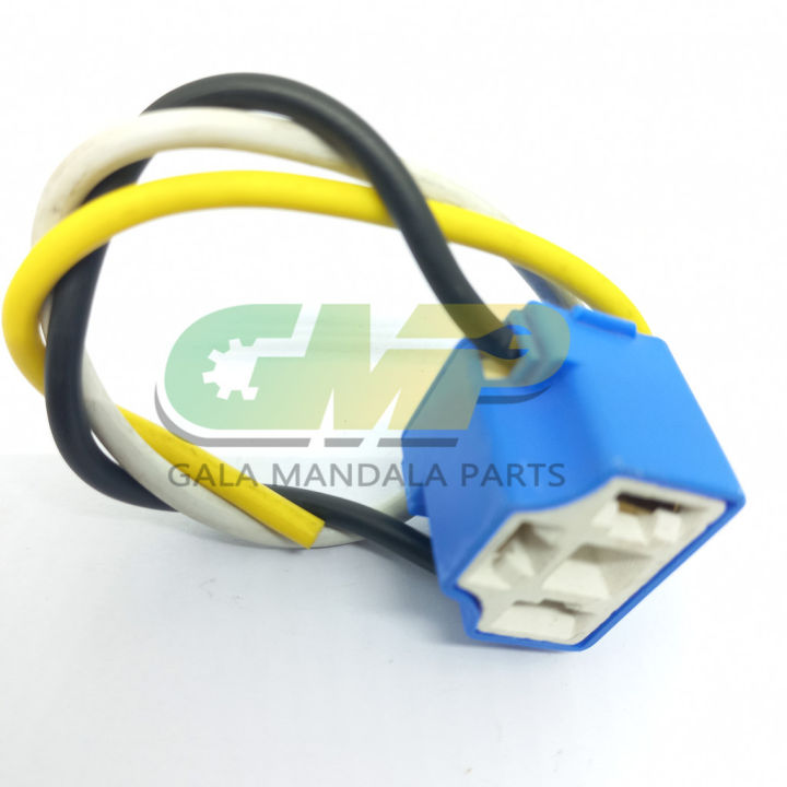 Soket Lampu H4 Nylon Socket Fitting Bohlam Depan Besar Utama HS1 Mobil ...