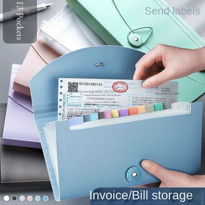 TSEVD Cards A6 Business Tax Item Bill Storage Paper Folder Accordion ...