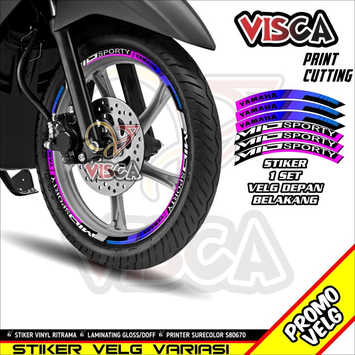 Stiker Velg List Velg Motor Stiker Velg Mio Motif Warna Galaxy | Lazada ...
