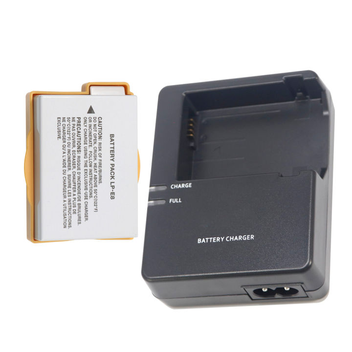 Original LP-E8 Camera Battery LC-E8E Charger for Canon EOS 550D 600D ...