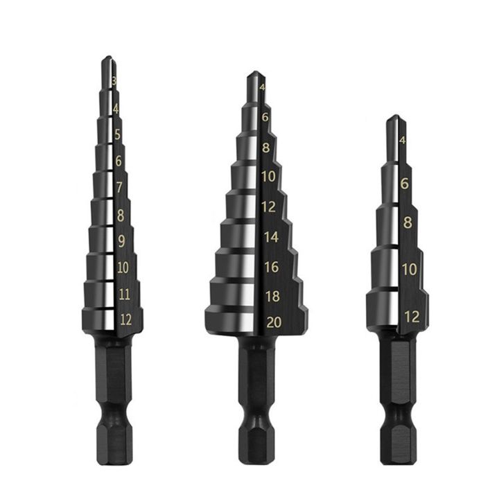 Premium Quality Coated Step Drill Bit Set for DIY and Engineering ...
