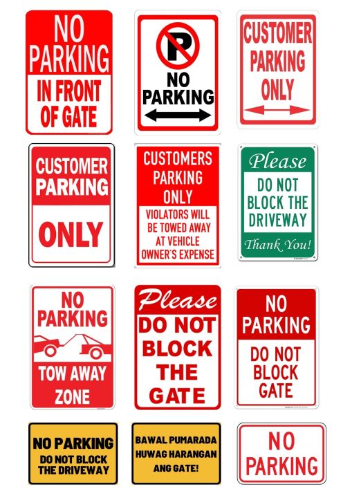 No Parking Do Not Block the Driveway Customer Parking (Laminated A4 ...