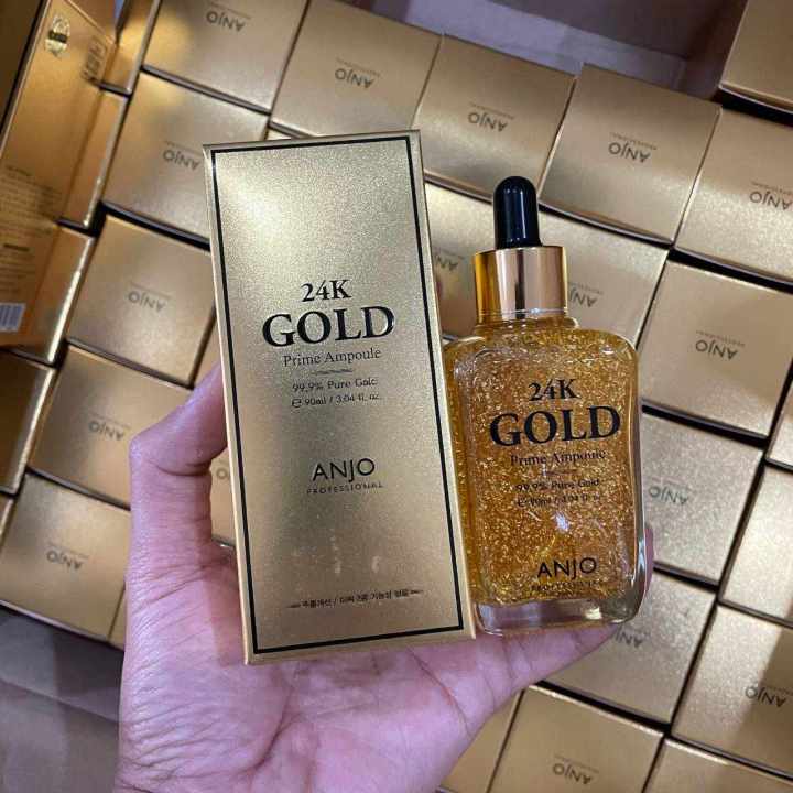 เซรั่มชะลอวัย Anjo 24K Gold Prime Ampoule 90ml. | Lazada.co.th