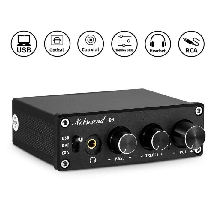 Nobsound Q3 Headphone Amplifier & Mini Stereo Gaming DAC, 24-Bit/192 ...