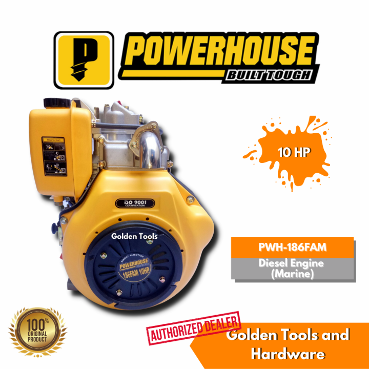 POWERHOUSE PWH-186FAM Diesel Engine Marine [GOLDEN | PDE] | Lazada PH