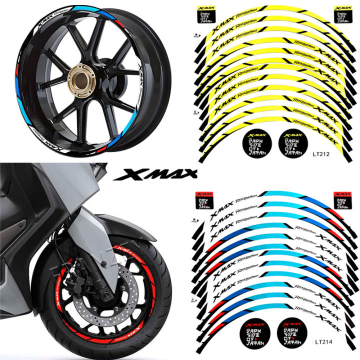 Yamaha Xmax 300 Sticker Motorcycle Wheel Hub Sticker Reflective Wheel ...