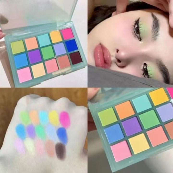 【Ready Stock】Macaron Matte 15 Colors Eyeshadow Palette Long Lasting Non ...