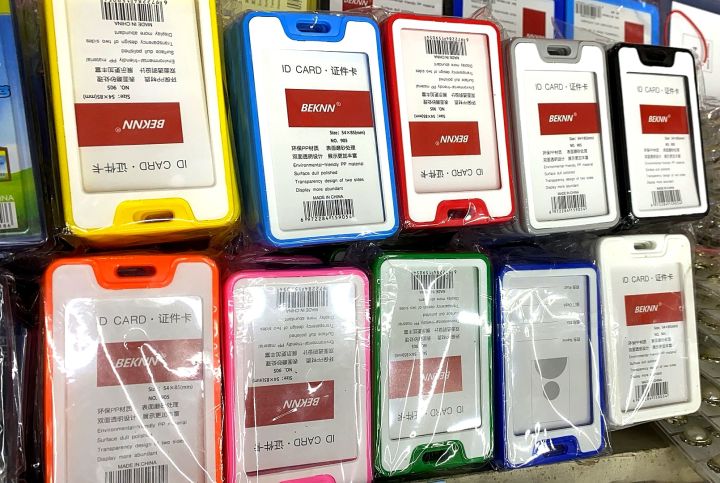 Double ID card holder Double face Vertical PP card case | Lazada PH