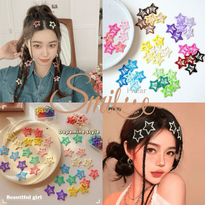 (1 PCS) IWS JEPIT RAMBUT BINTANG/PIN RAMBUT BINTANG WARNA WARNI/JEPIT ...