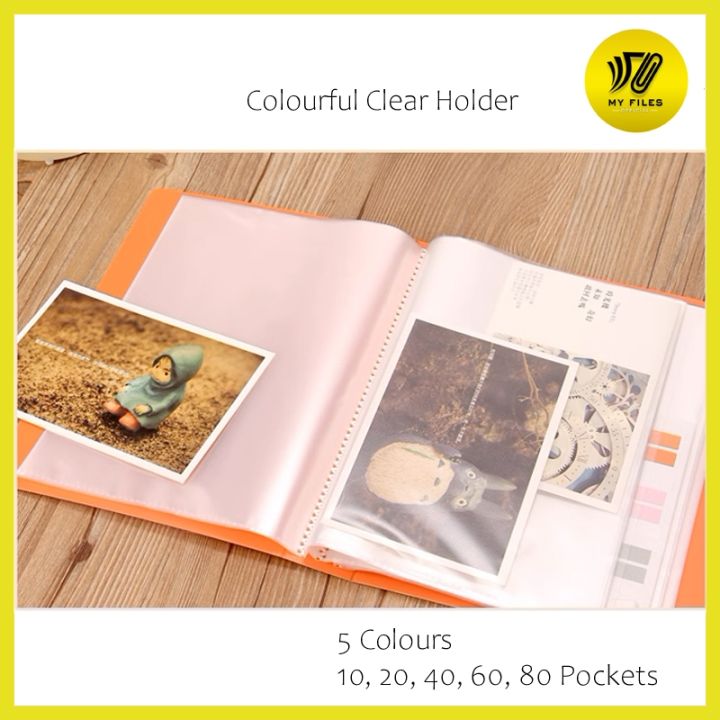 Clear Holder A4 Size Display Book Menu 10 20 40 60 80 Pocket Fail Food ...
