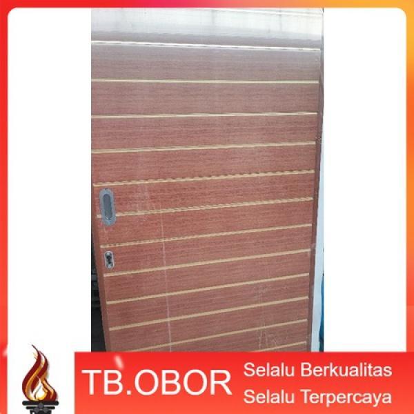 Pintu Geser Silding PVC Lux Motif Warna Coklat List Corak Urat Kayu ...