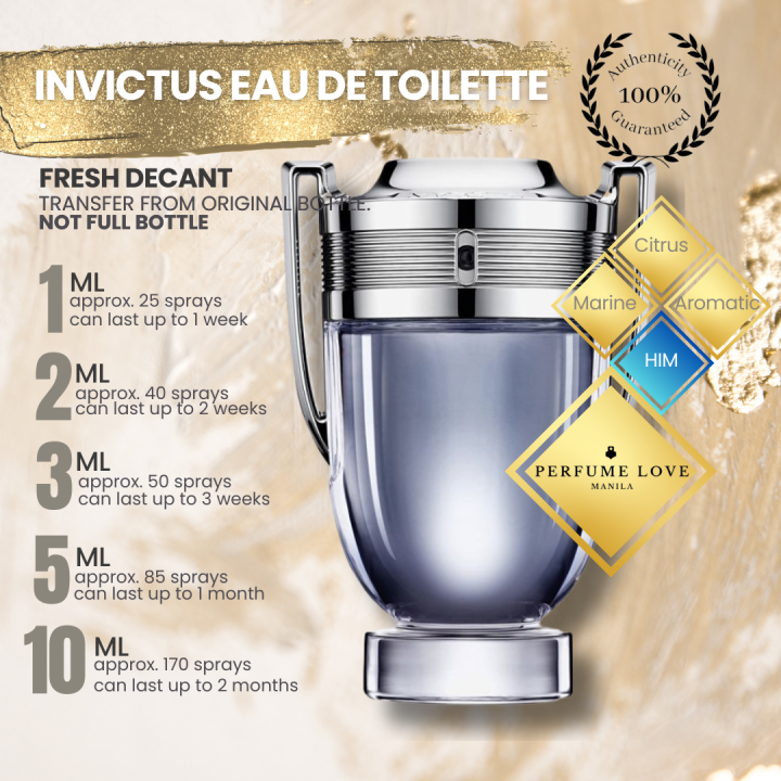 PERFUME DECANT Invictus Eau de Toilette P.r | Lazada PH
