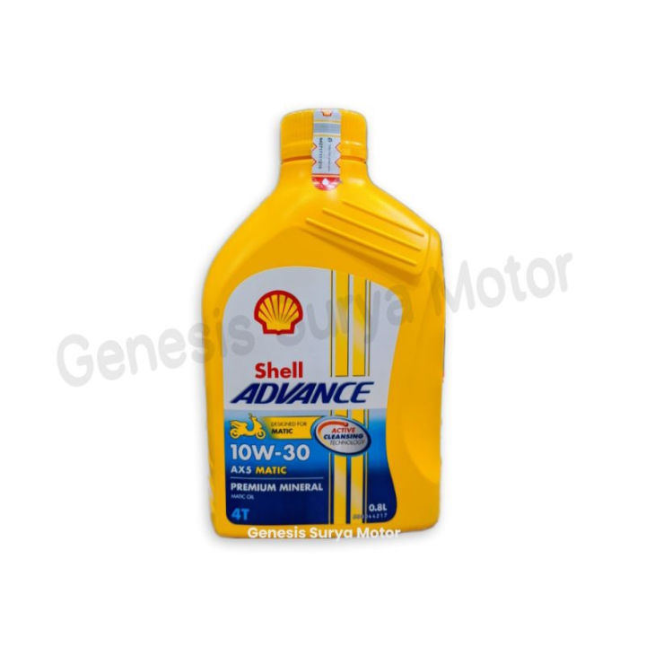 Oli Shell Advance AX5 Matic 10W30 0,8L semua motor Matic | Lazada Indonesia