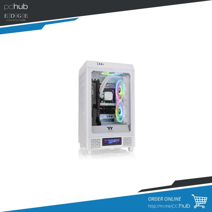 PChub | Thermaltake TT The Tower 200 Snow Mesh, ITX, 2x140mm, USB3 1C 2A, pn: CA-1X9-00S6WN-00 ...