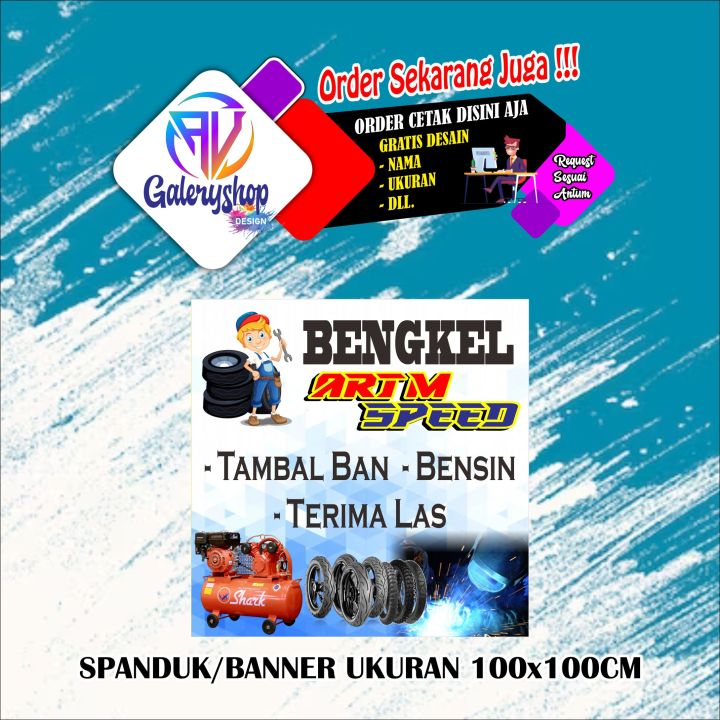 spanduk, banner bengkeltambal ban & las listrik dll ukuran 100x100 cm ...
