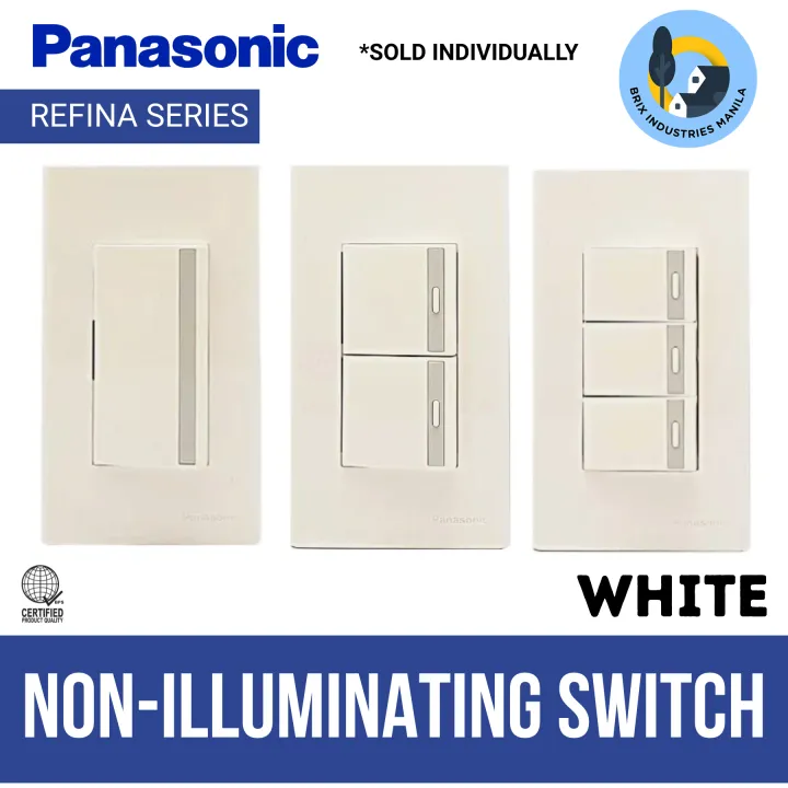 Panasonic White Refina Series 1 Way Switch Set 1 2 or 3 Gang or Blank ...
