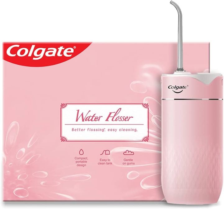 Colgate Portable Rechargeable Water Flosser - Pink | Lazada