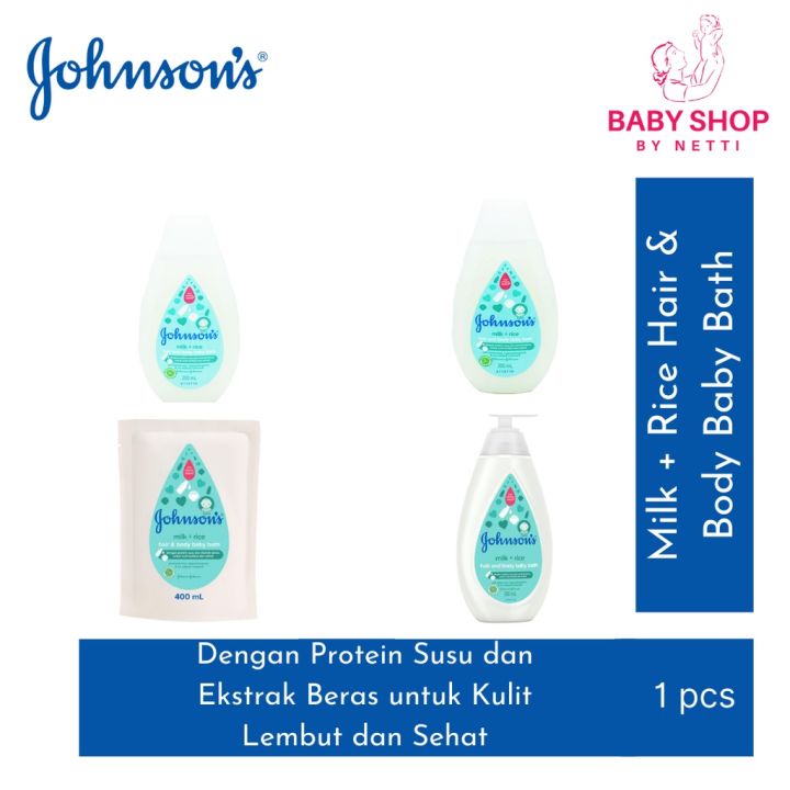 JOHNSON'S MILK + RICE HAIR & BODY BABY BATH | Lazada Indonesia