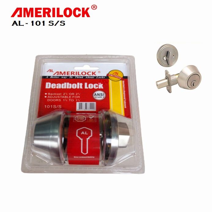 AMERILOCK Deadbolt lock set stainless steel ( AL 102 ,AL 101 ) | Lazada PH